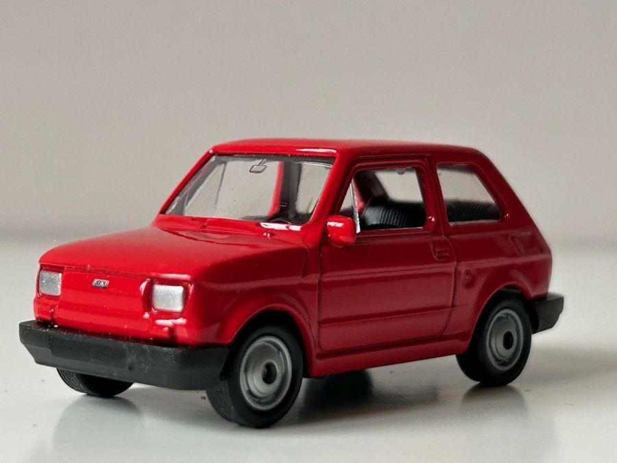 Fiat 126p Red Model Diecast 1:60 Scale Welly