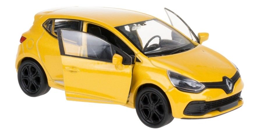 Renault Clio RS French Family Car Model Diecast Toy Yellow 1:34-1:39 ...